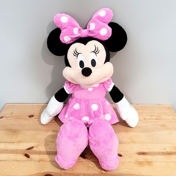 Disney | Toys | Disney Minnie Mouse Large Plush Stuffed Animal Toy Pink ...